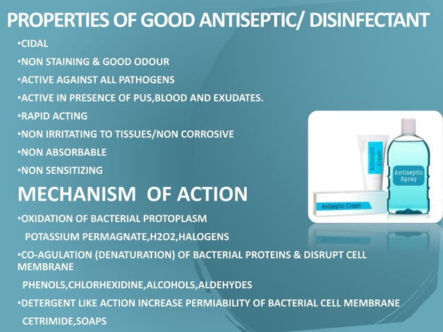 Antiseptic drugs,disinfectants and antibiotics. | PPTX | Skin and Dermatology | Diseases and ...