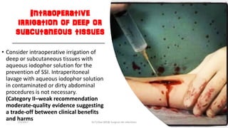 Antiseptic Prophylaxis in SURGICAL SITE INFECTIONS | PDF