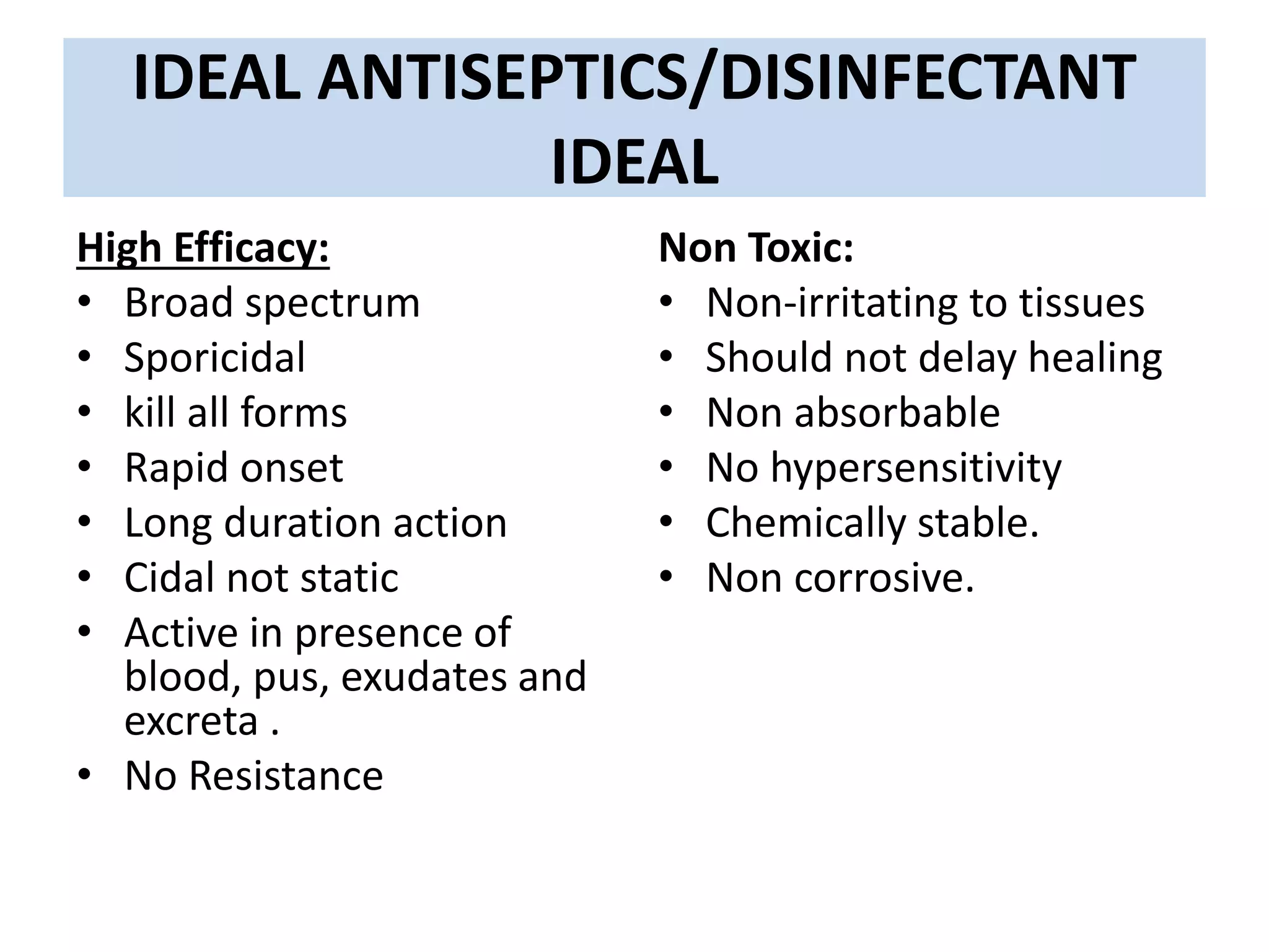 Antiseptics and disinfectant | PPTX