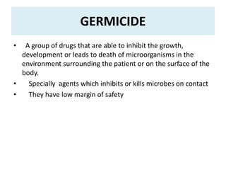 Antiseptics and disinfectant | PPTX