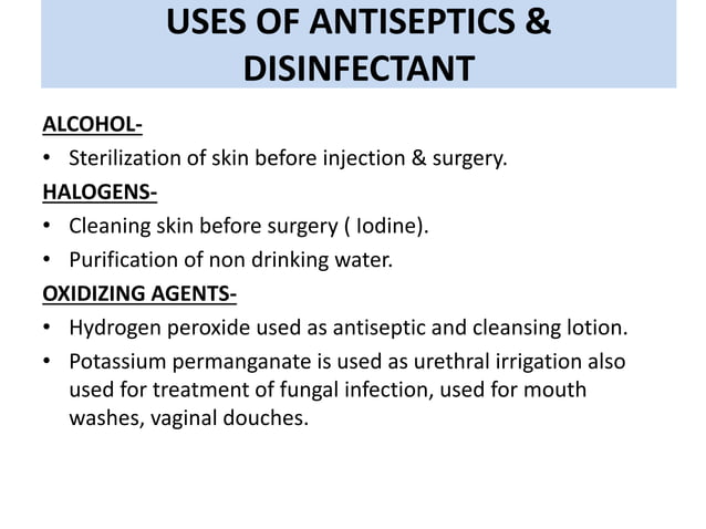 Antiseptics and disinfectant | PPTX