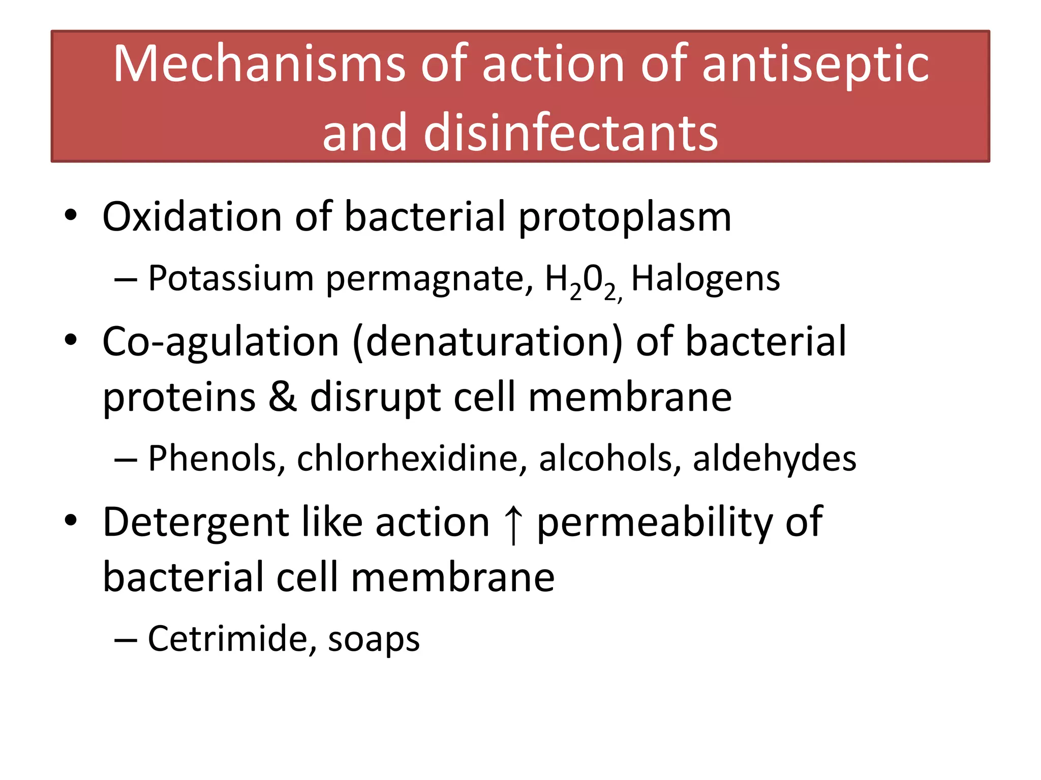 Antiseptics and disinfectants | PPTX