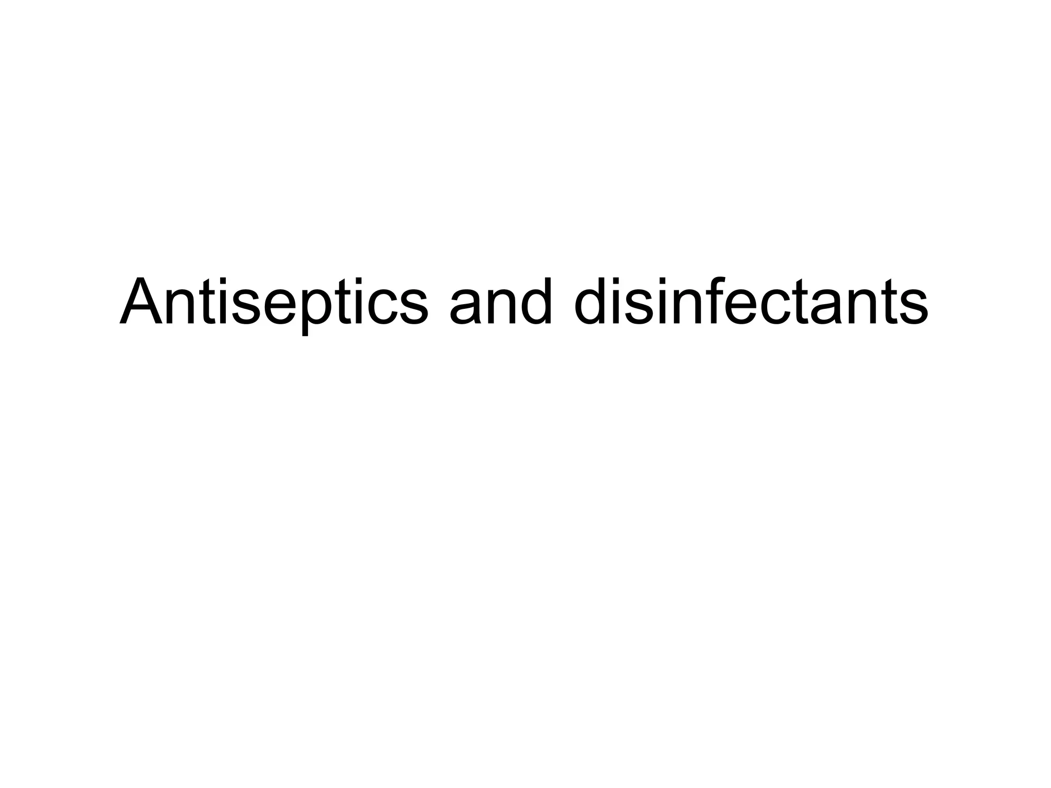 Antiseptics and disinfectants | PPT