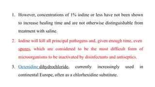 pharmacology of commonly used antiseptics and disinfectants | PPTX