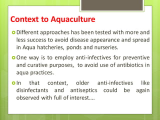 Antiseptics and disinfectants in aquaculture | PDF