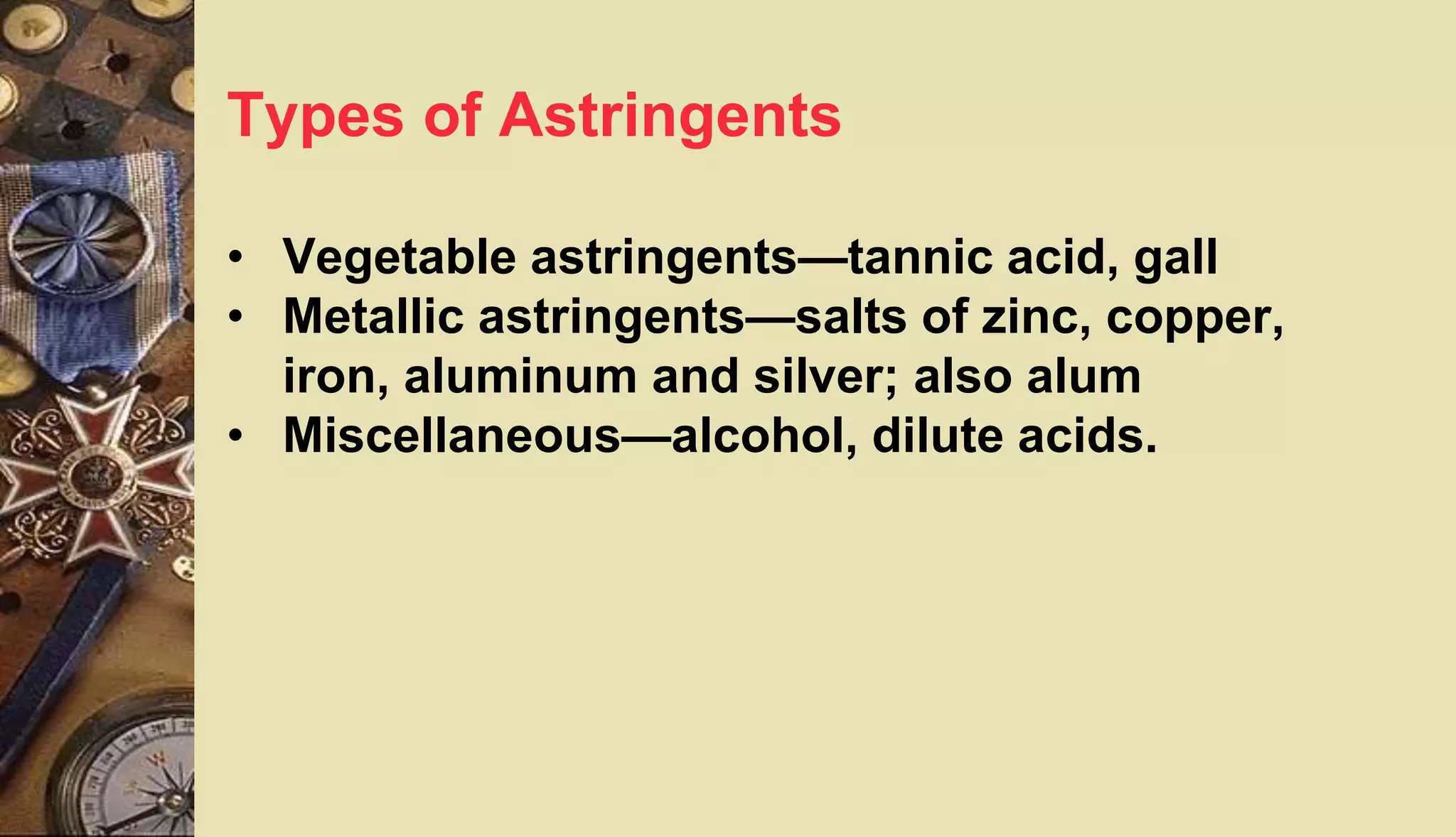 Antiseptics, astringents and sialogogues | PPTX
