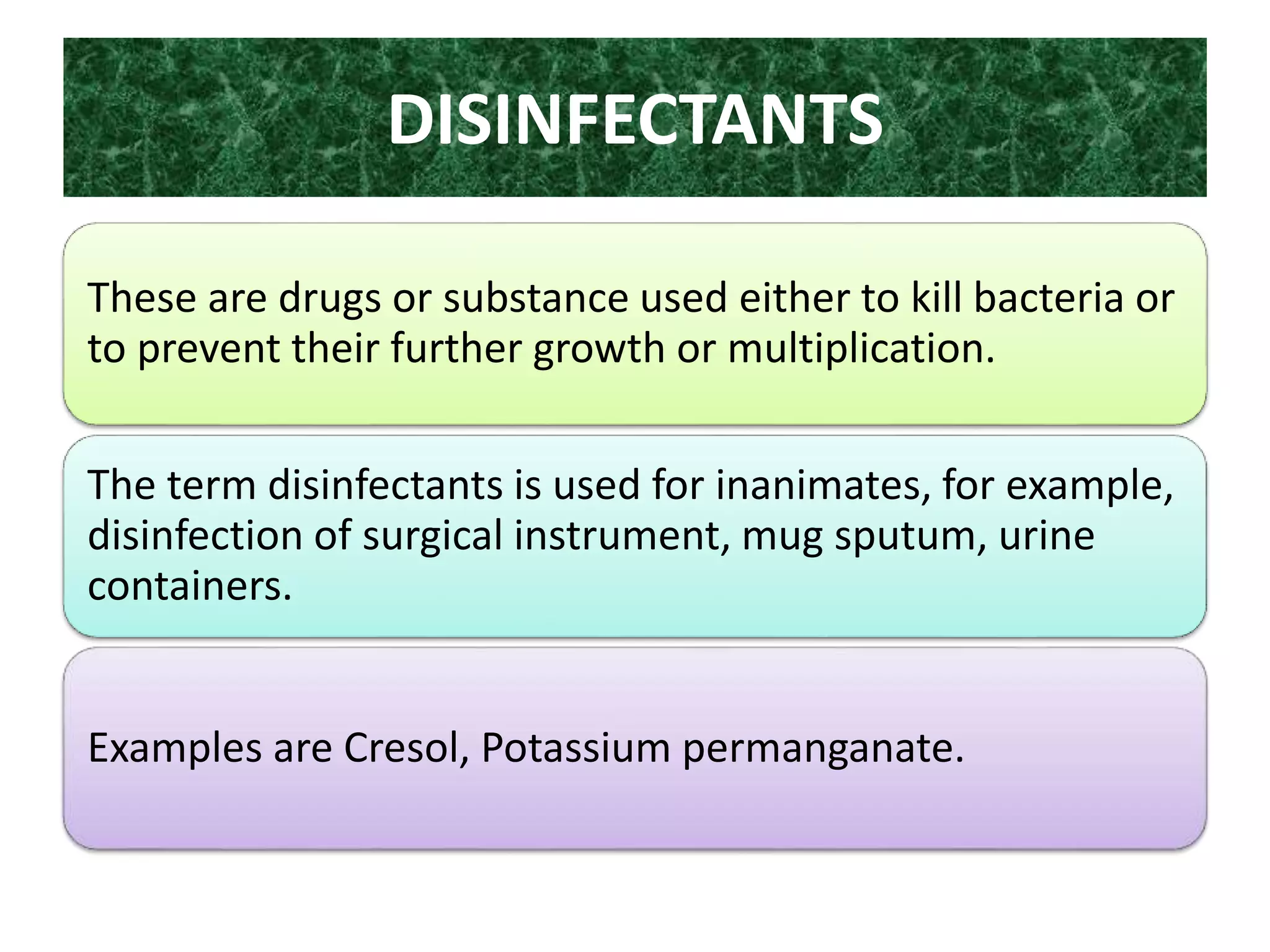 Antiseptics, disinfectants | PPTX