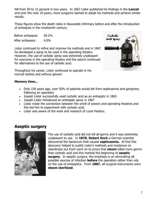 Antiseptics in surgery notes | PDF