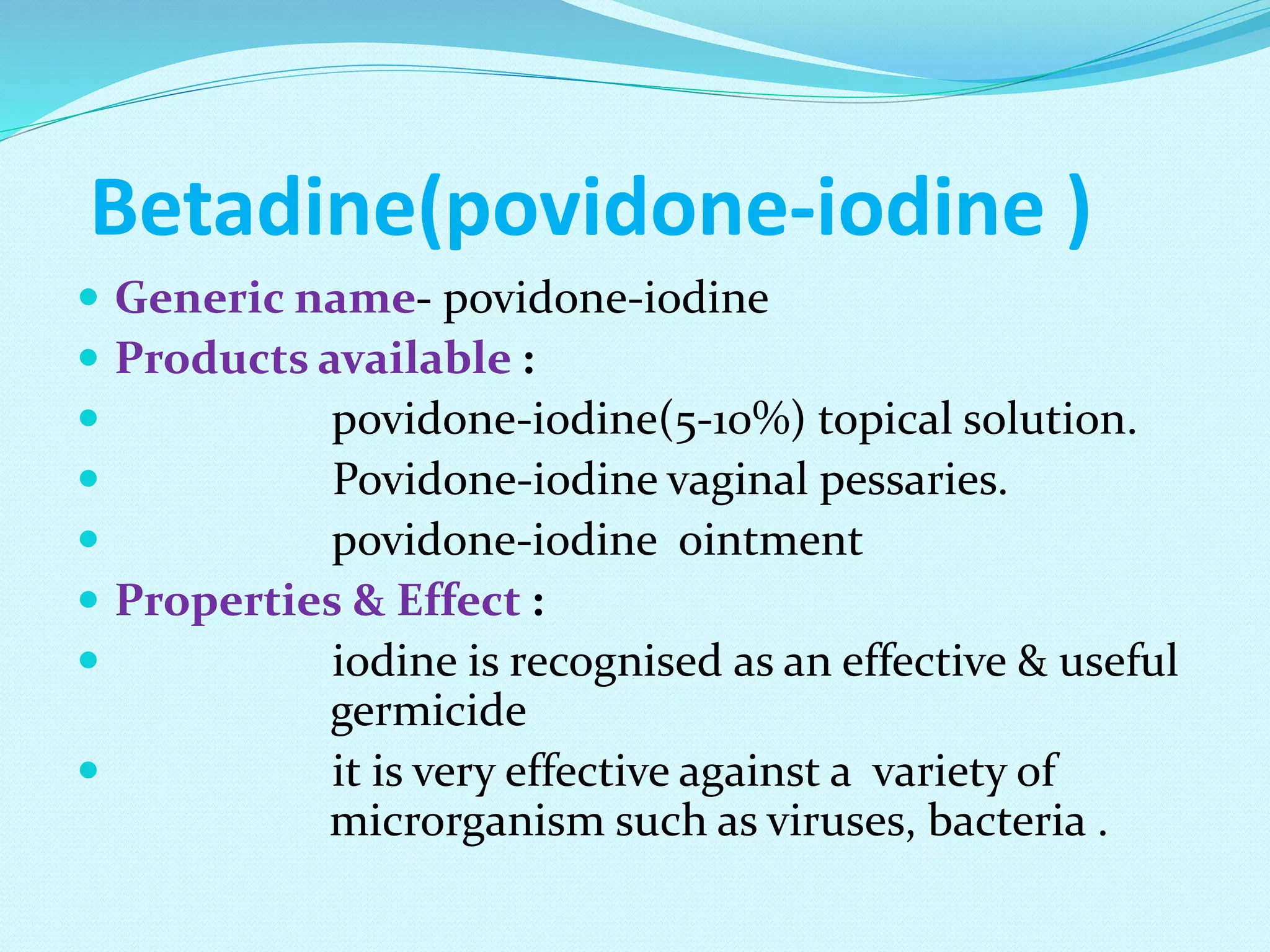 Antiseptic solutions | PPTX