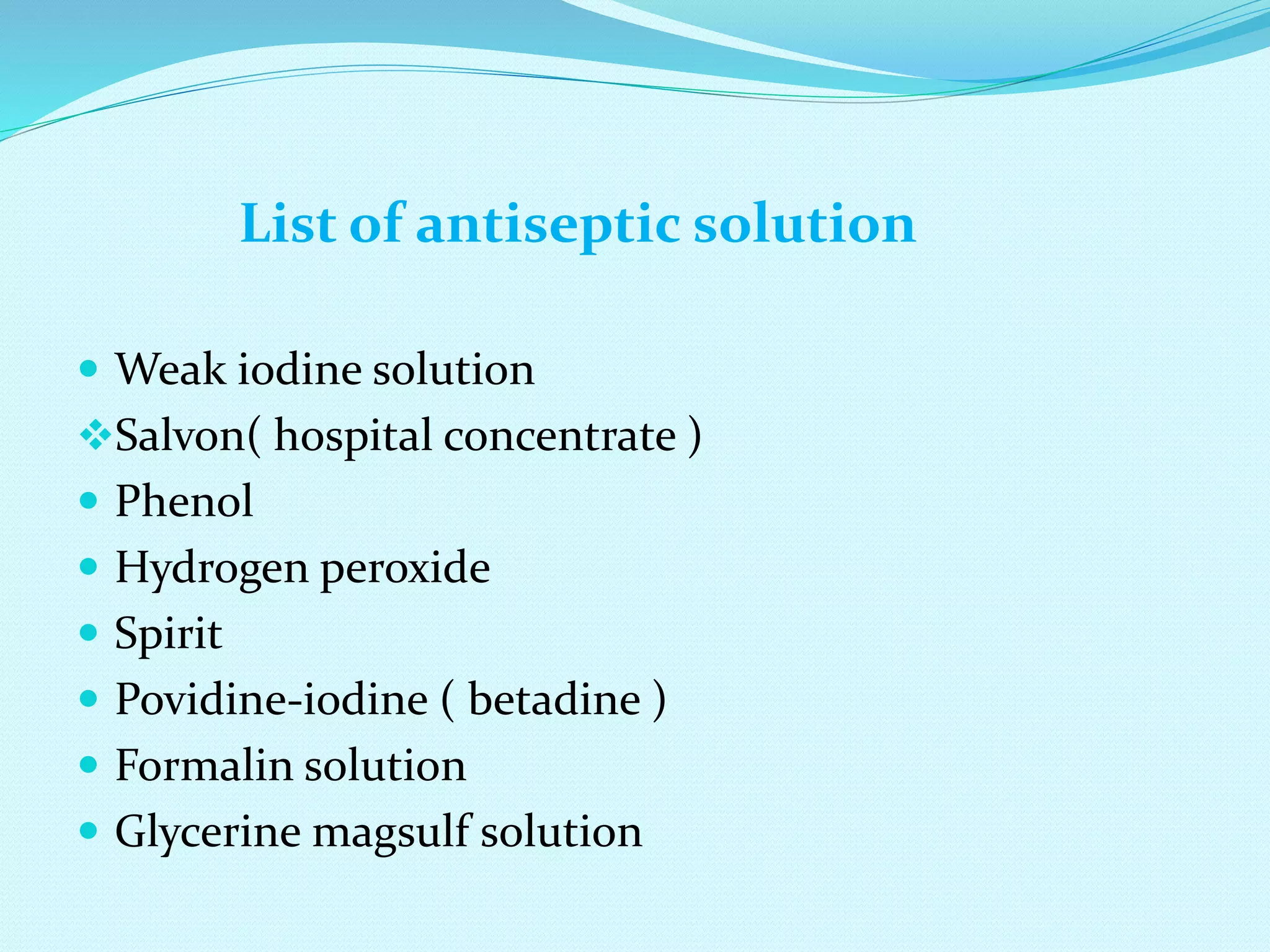 Antiseptic solutions | PPTX