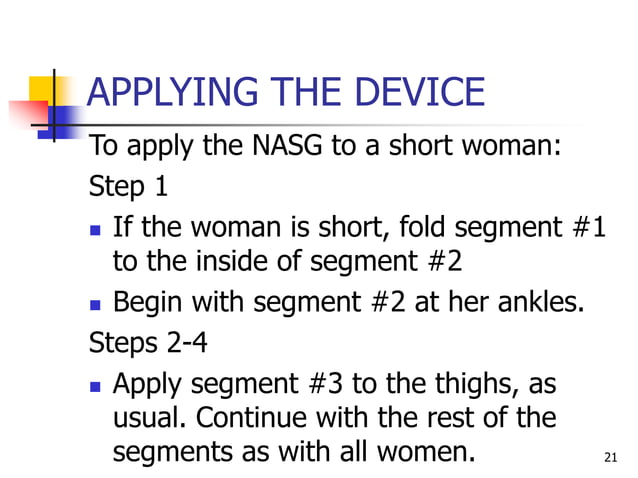 The use of antishock garment in Obs and gynae | PPT