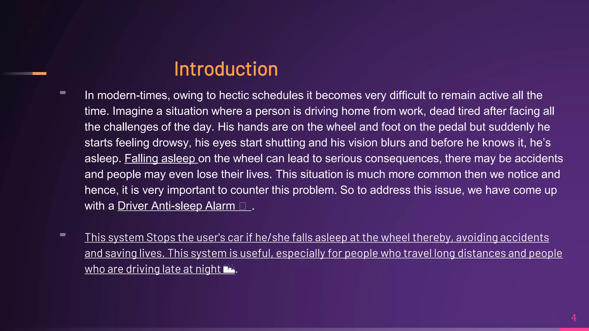 ANTI SLEEP ALARM | PPTX