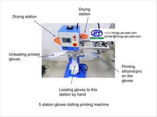 Anti slip rubber gloves screen printing machine | PPT