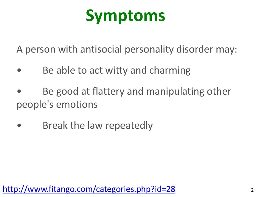 Antisocial Personality Disorder