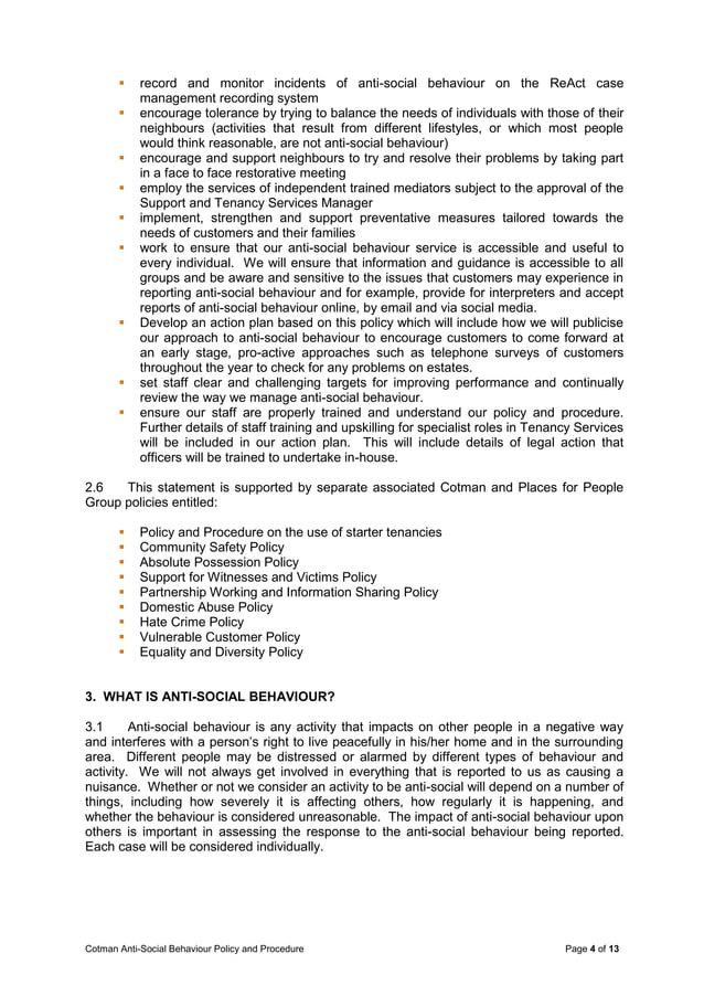 Antisocial behaviour policy_and_procedure | PDF