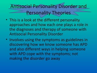 Antisocial personality disorder | PPT
