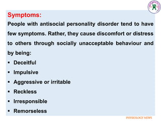 Antisocial personality disorder | PPTX