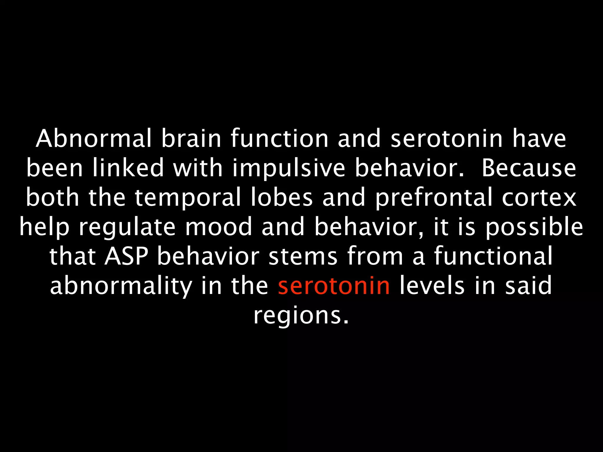 Antisocial personality disorders | KEY