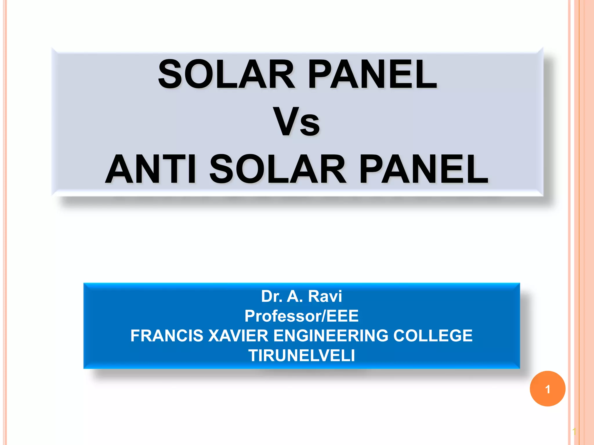 Anti solar panel | PPTX