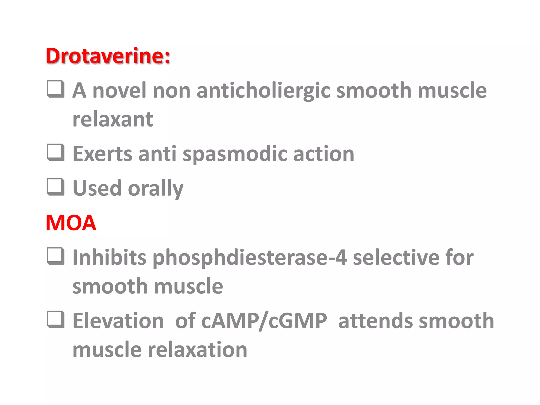 Antispasmodic drugs | PPTX