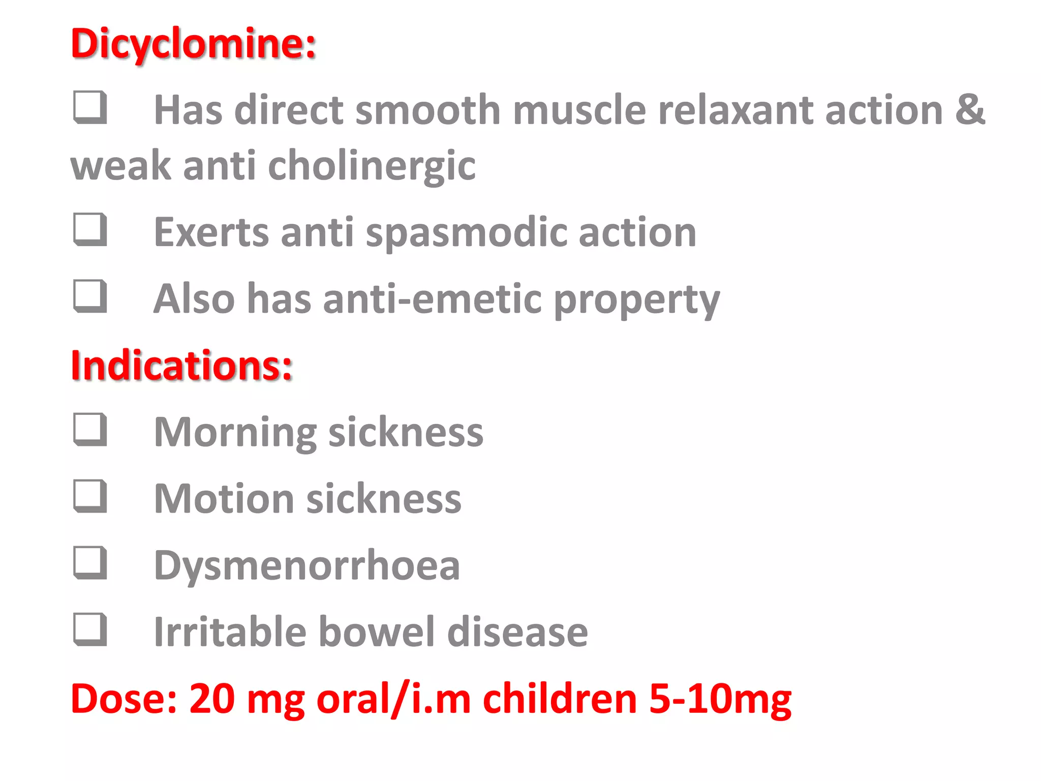 Antispasmodic drugs | PPTX