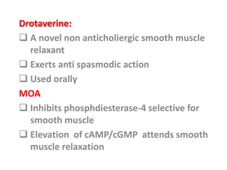 Antispasmodic drugs | PPTX