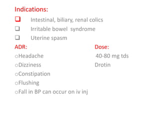 Antispasmodic drugs | PPTX