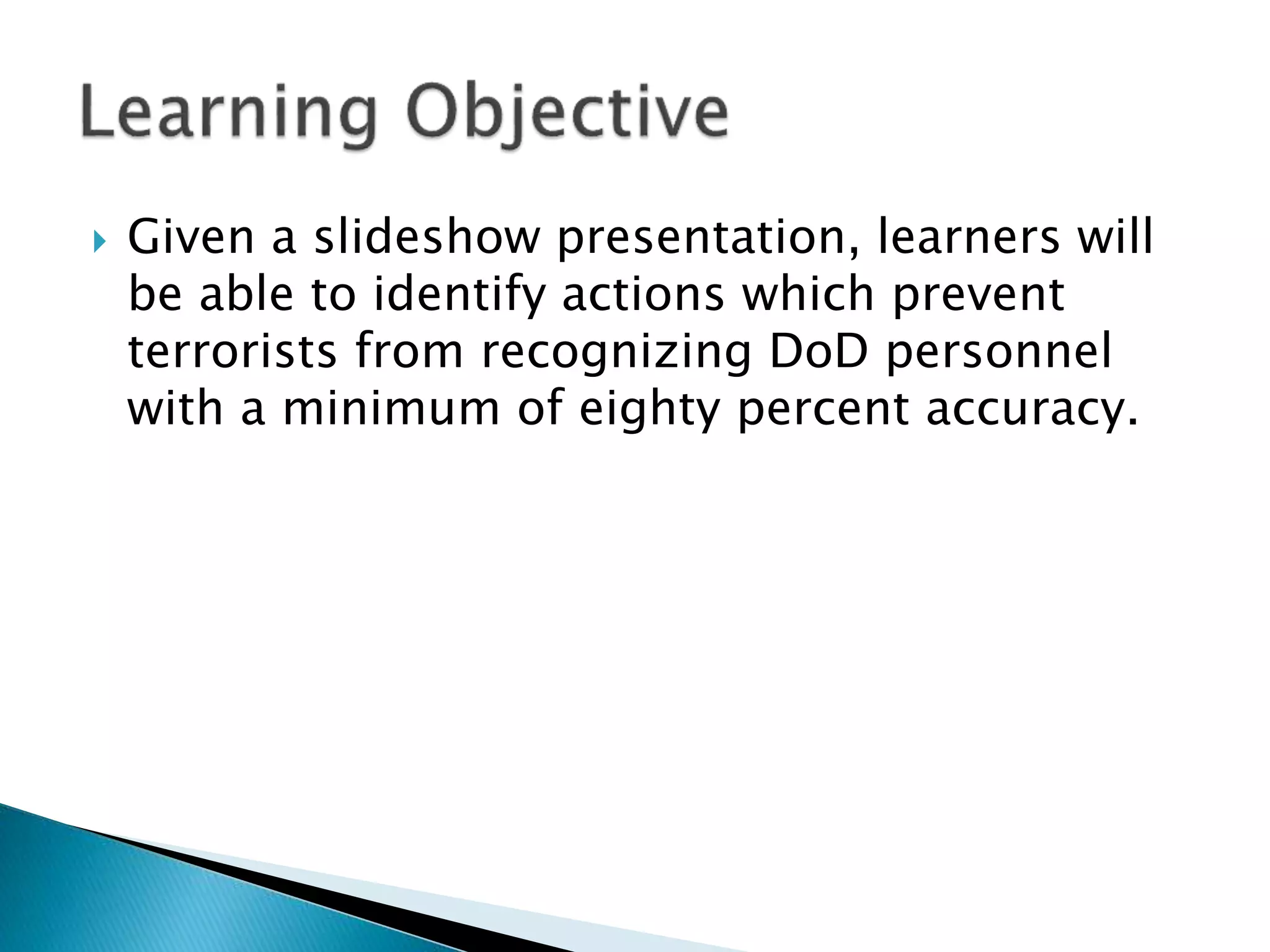 Anti-terrorism training | PPTX