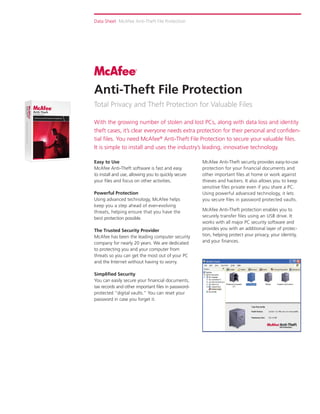 Anti theft file protection | PDF