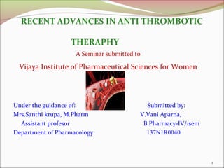 Anti thrombiotic therapy (1) | PPT