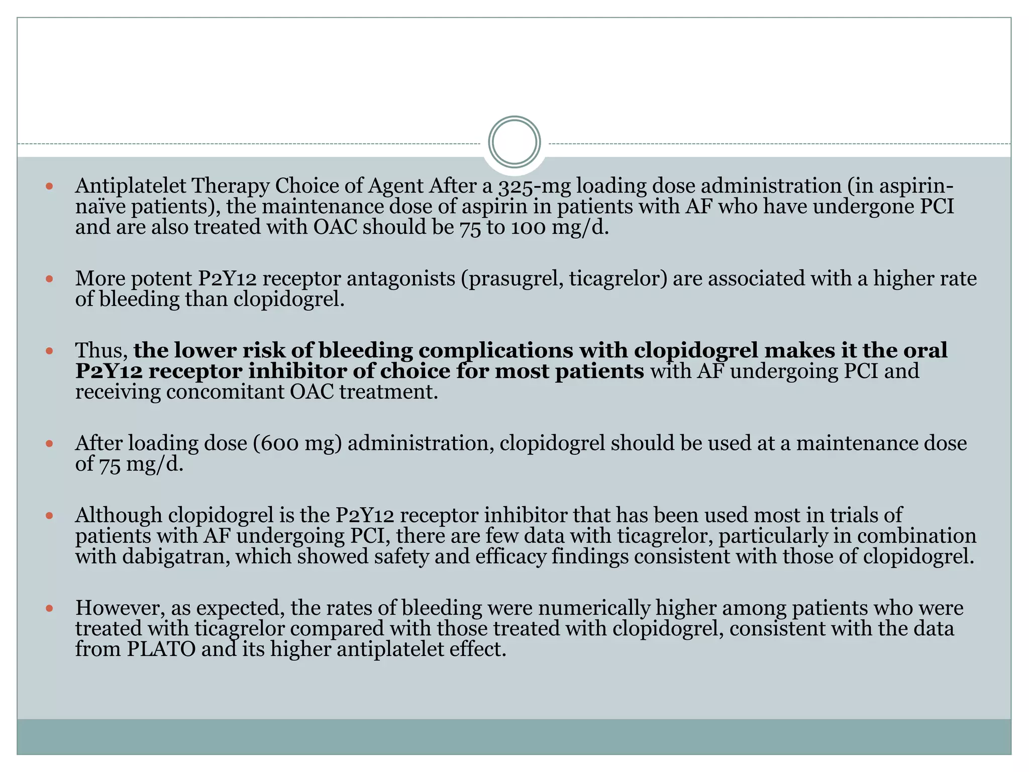 Antithrombotic therapy in patients with atrial | PPTX