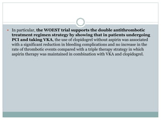 Antithrombotic therapy in patients with atrial | PPTX