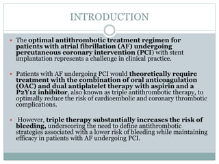 Antithrombotic therapy in patients with atrial | PPTX