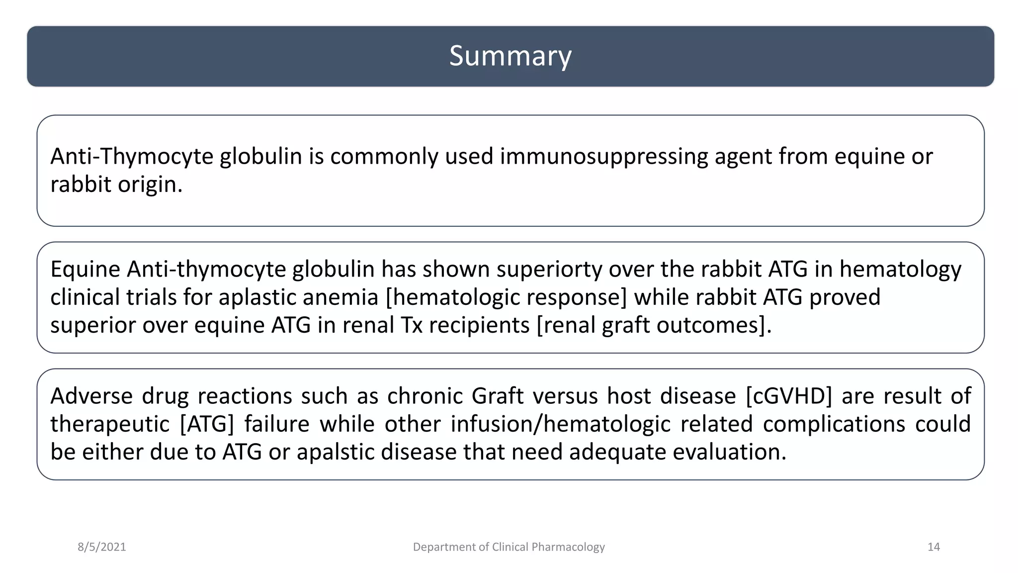 Antithymocyte globulin associated Hypersensitivity reaction | PPT