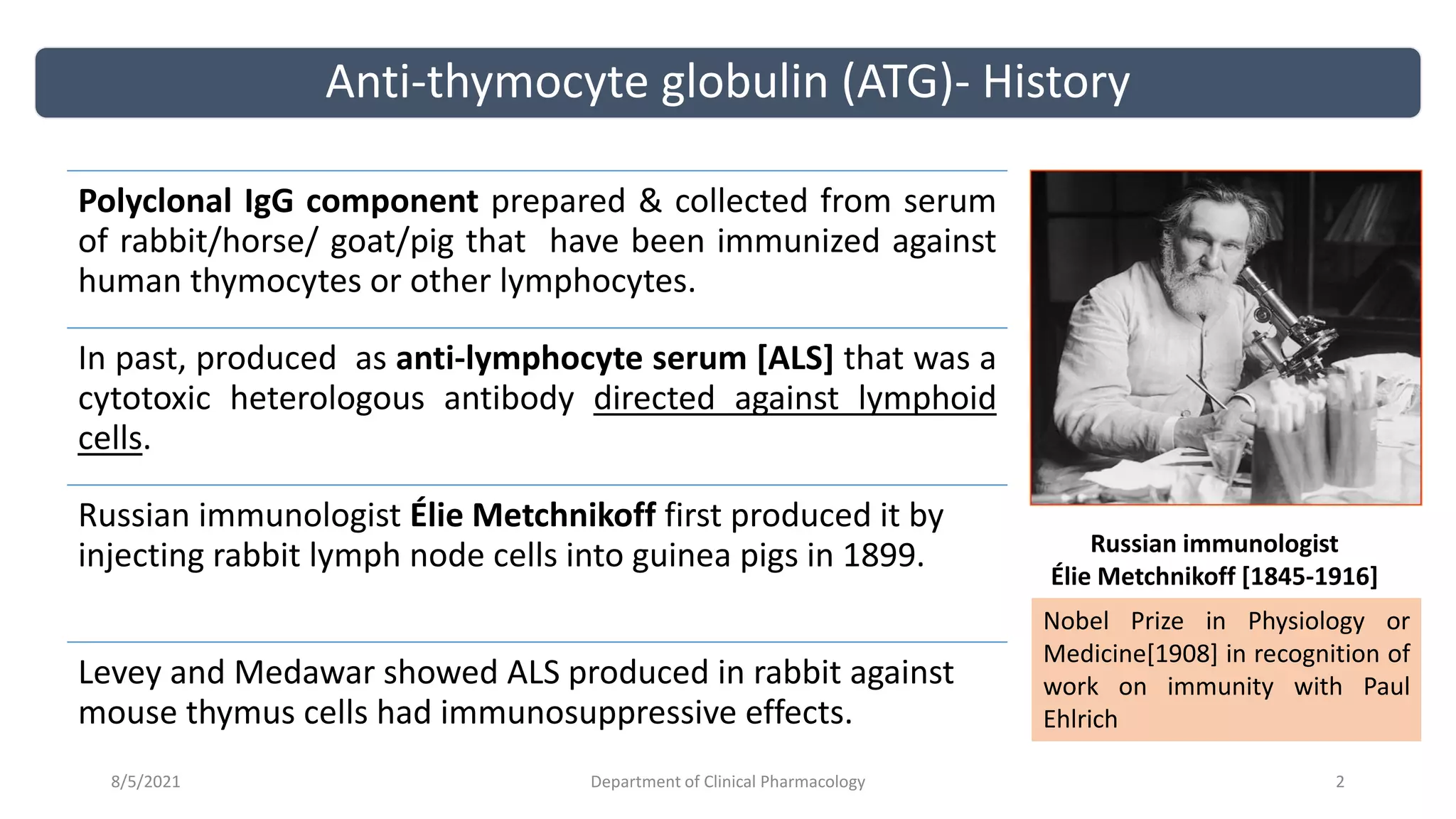 Antithymocyte globulin associated Hypersensitivity reaction | PPT