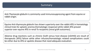 Antithymocyte globulin associated Hypersensitivity reaction | PDF