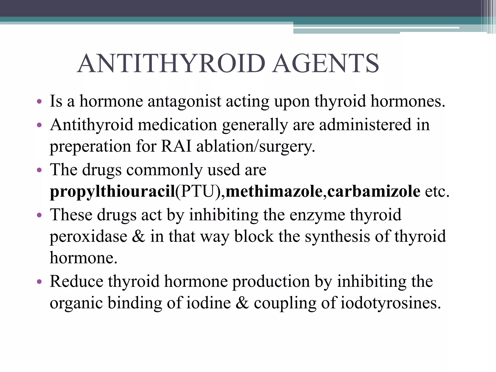 Antithyroid agents | PPTX