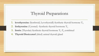Anti thyroid and thyroid drugs | PPT