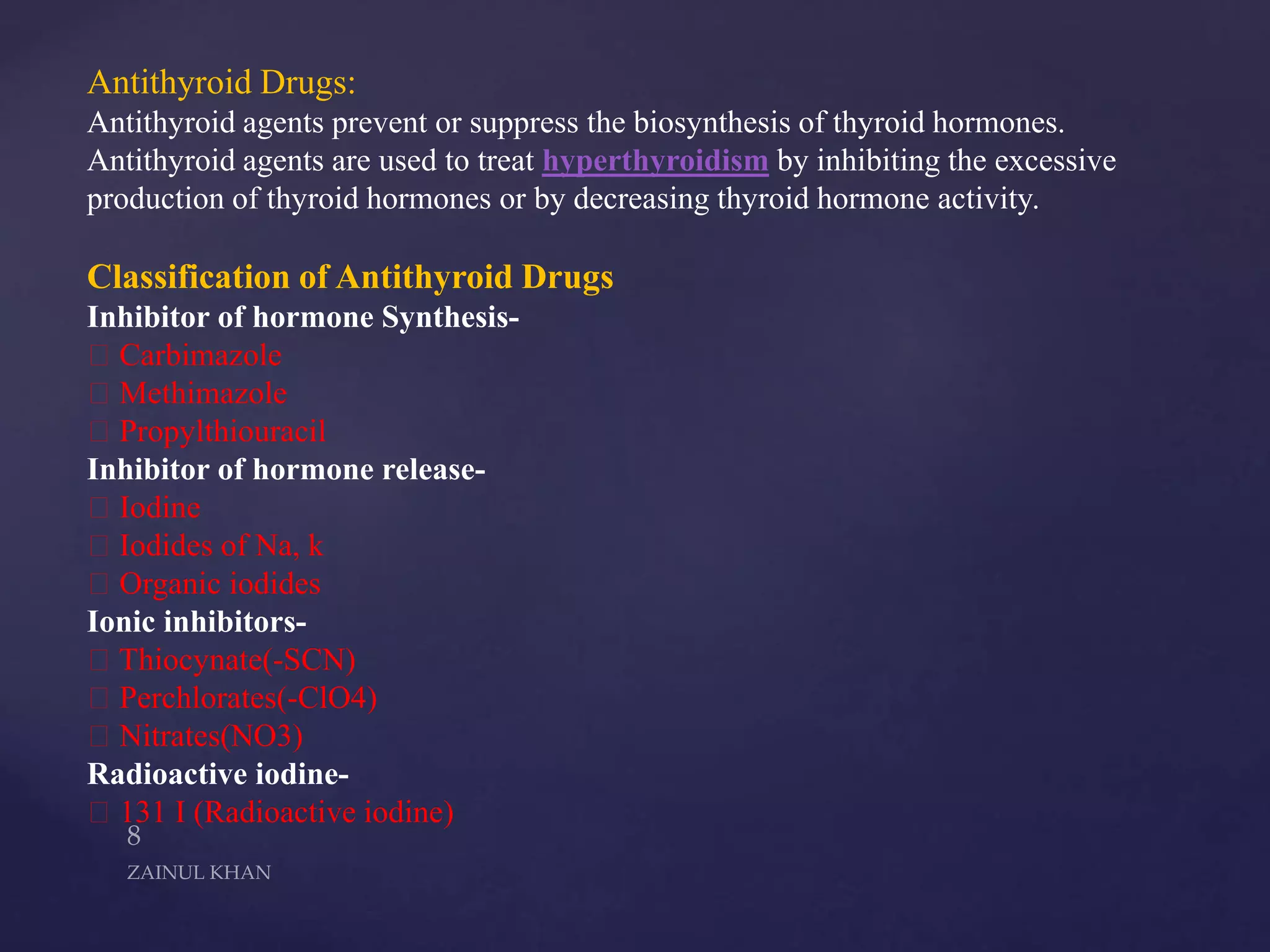 Anti thyroid drugs zk ppt | PPTX