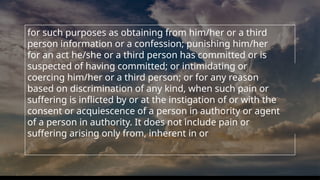 Anti Torture Law. Republic Act No. 9745pptx | PPTX