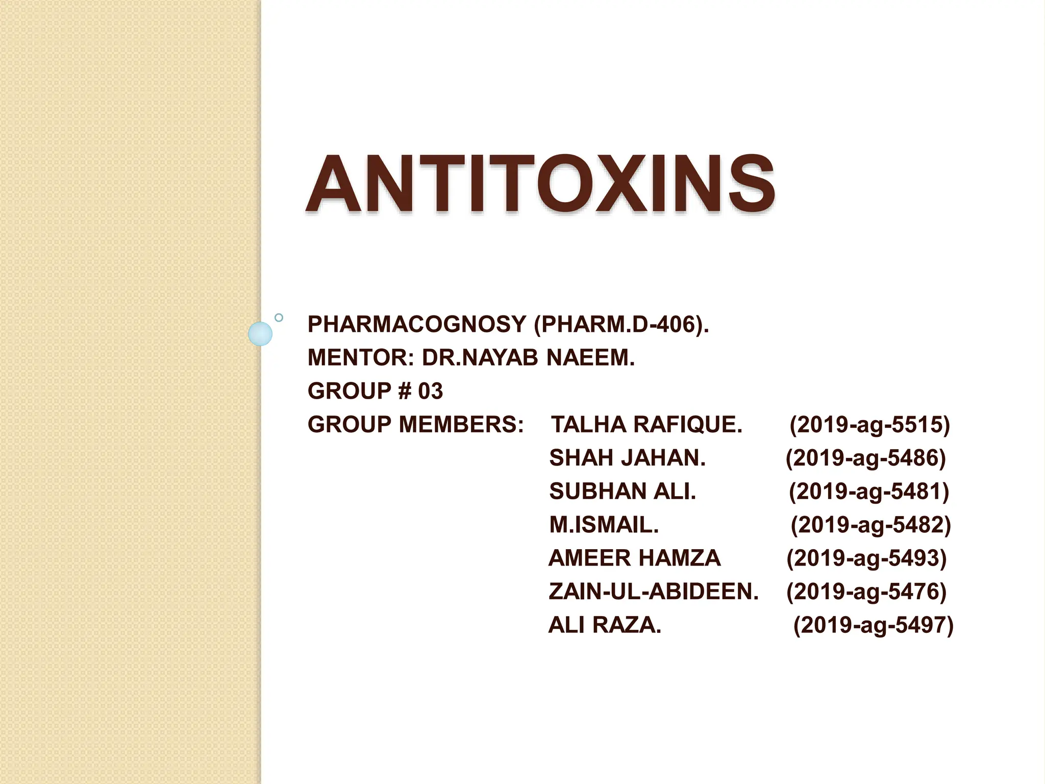 Anti toxins principle and their uses advantages and disadvantages | PPTX