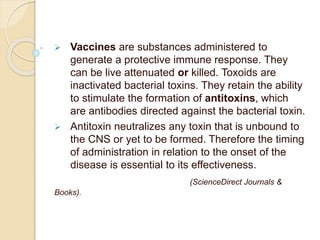 Anti toxins principle and their uses advantages and disadvantages | PPTX