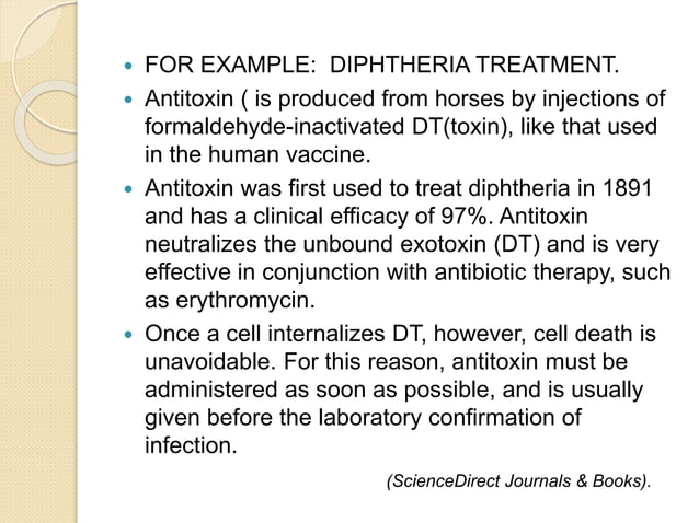 Anti toxins principle and their uses advantages and disadvantages ...