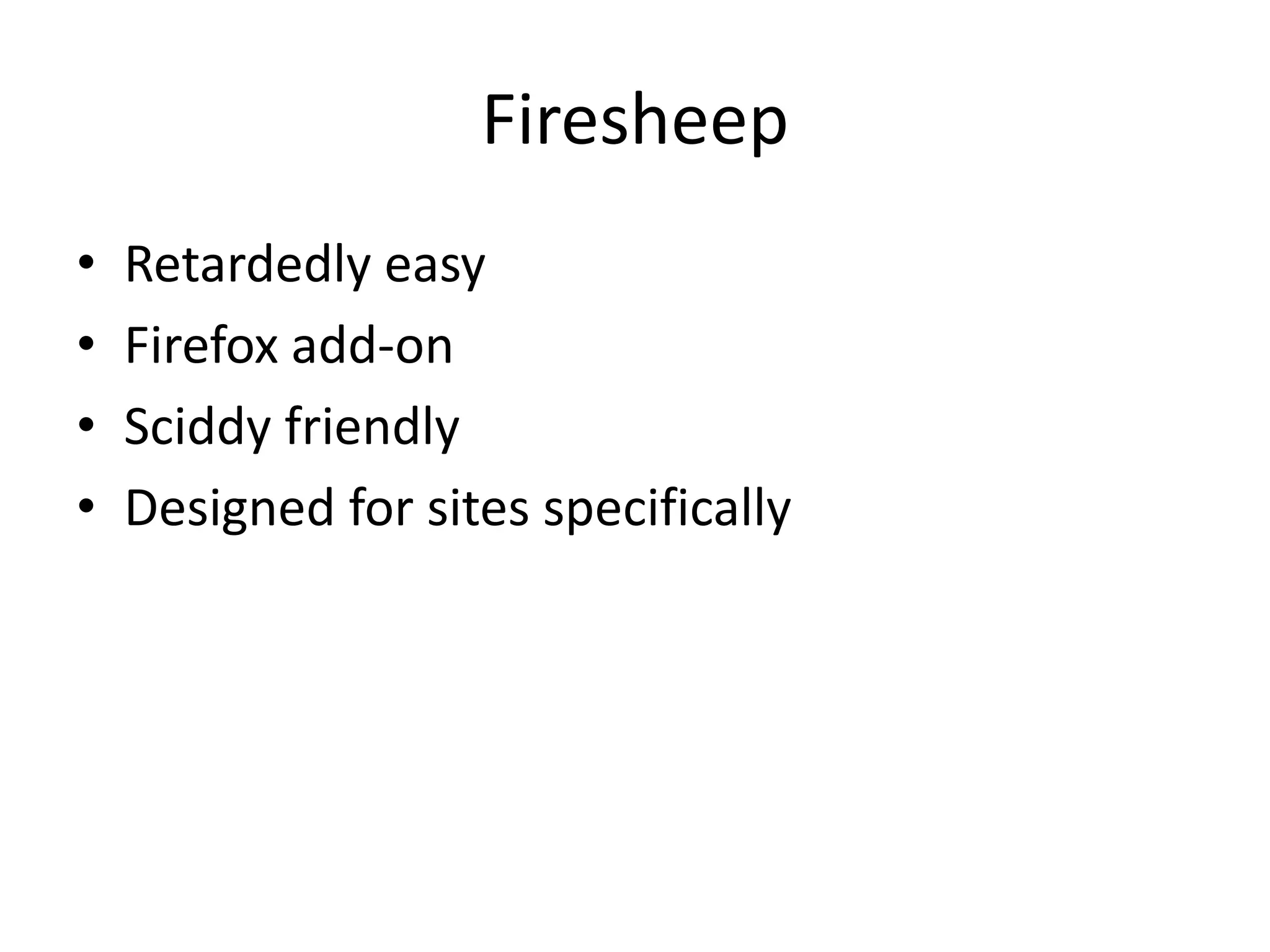 Anti tree firesheep | PPT