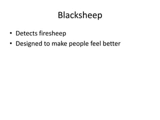 Anti tree firesheep | PPT