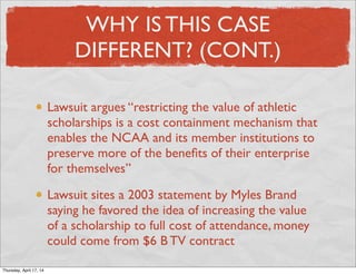 Antit-trust and the NCAA (2008) | PPT