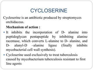 Anti tubercular drugs | PPTX