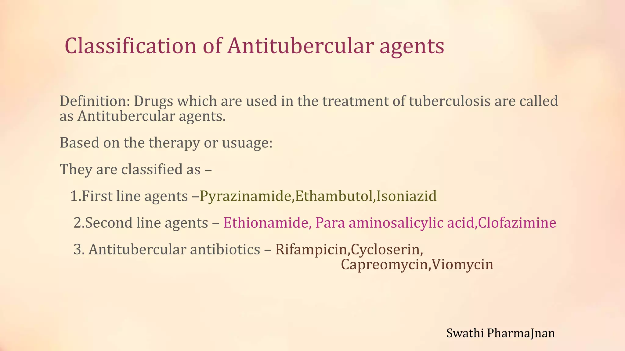 Antitubercular agents | PPTX