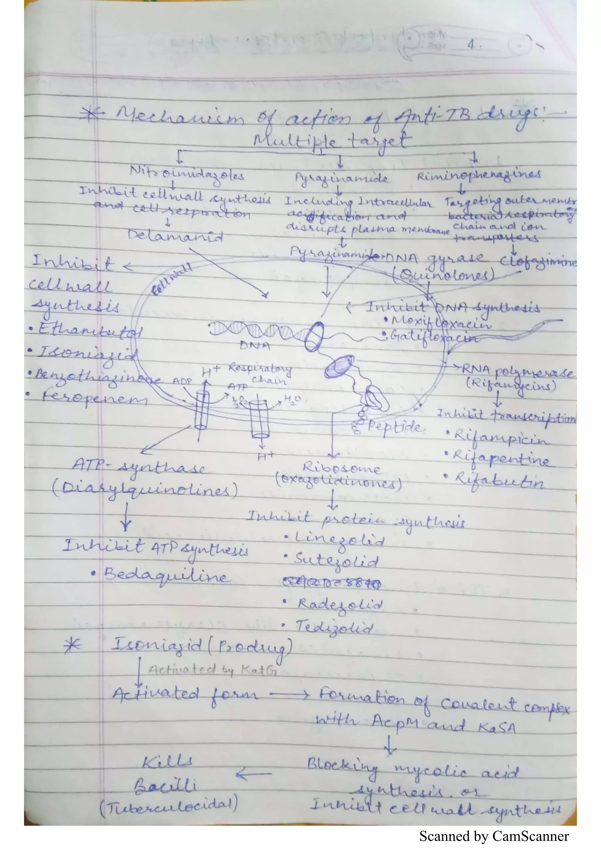 Antitubercular drug Notes by Guideline Pharmacy Classes (Written by ...