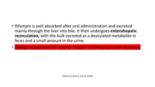 Anti tubercular drugs PHARMACOLOGY REVISION NOTES | PDF